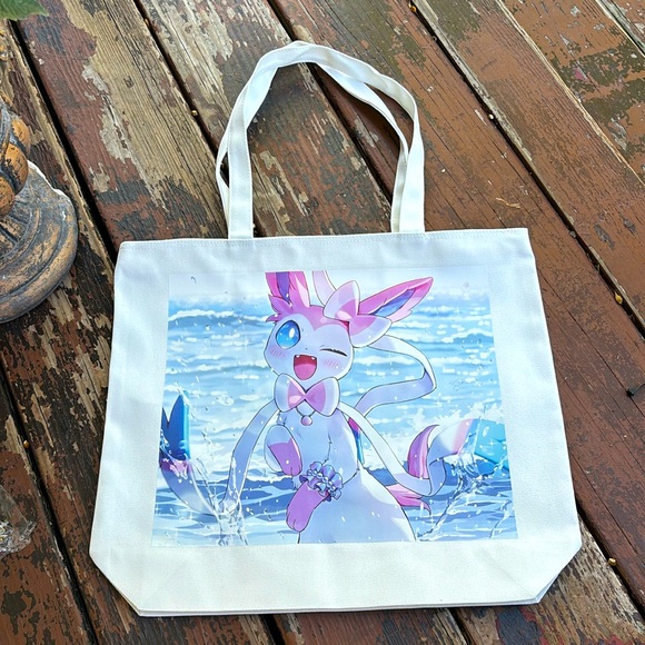 Pokemon | Bags | Custommade Canvas Pokmon Tote Bag | Poshmark